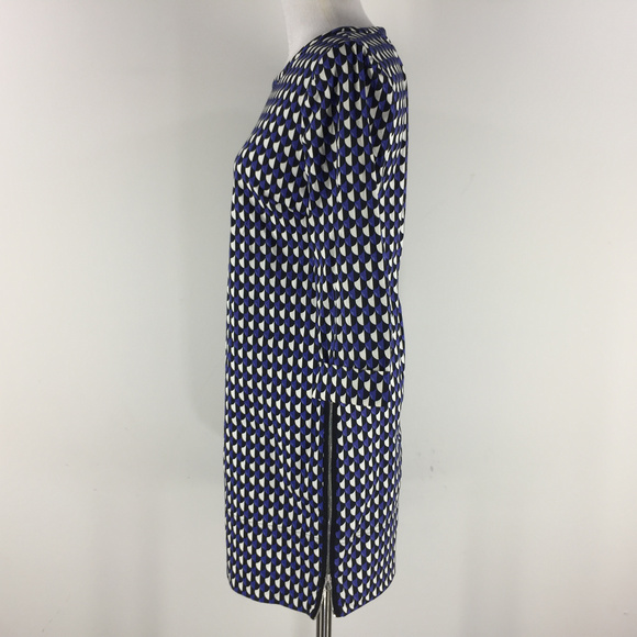 J. Crew | Dresses | J Crew Xs 2 Jet Set Go Shift Dress Blue Black Geo | Poshmark